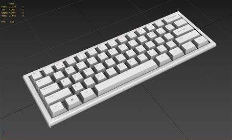 3d Model Pc Keyboard M05 White Vr Ar Low Poly Cgtrader