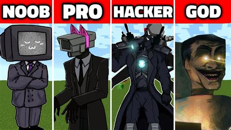 Camera Man Titan And G Man Pixel Art Noob Pro Hacker God Skibidi