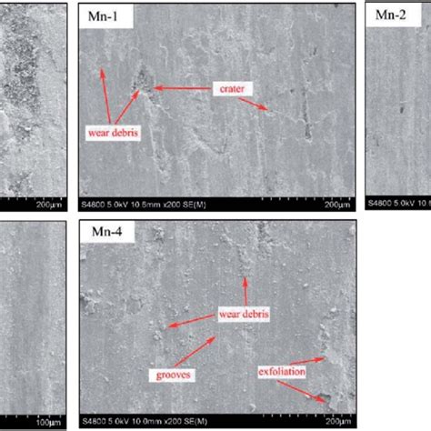 Xps Spectrum Of The Worn Surface Of Sintered Sample With Different Mn