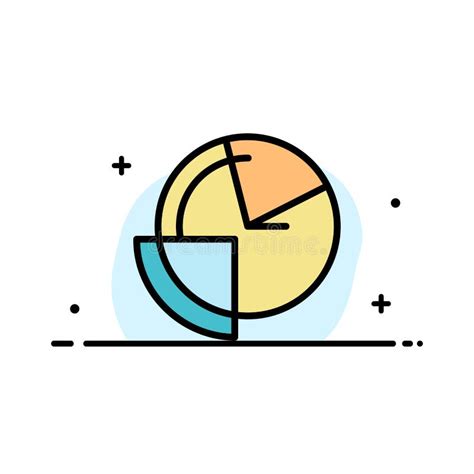 Analysis Chart Data Diagram Monitoring Business Flat Line Filled Icon Vector Banner Template