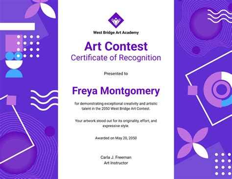 Free School Character Certificate Template To Edit Online