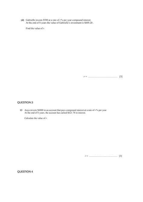 Simple And Compound Interest Igcse Maths Pdf Business Accounting