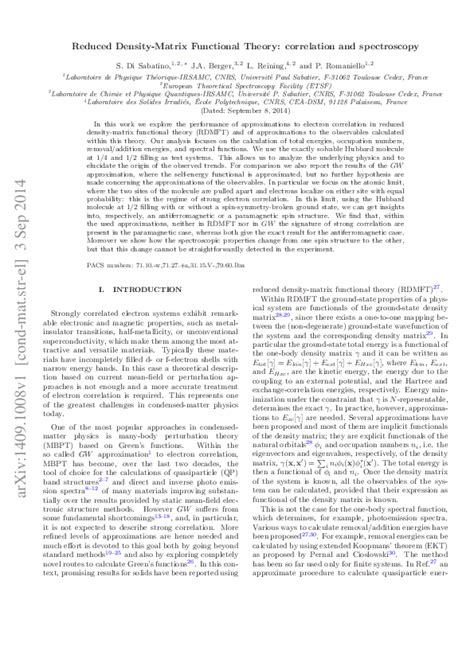 Pdf Reduced Density Matrix Functional Theory Correlation And