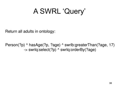 Ppt Efficiently Querying Relational Databases Using Owl And Swrl