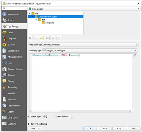 inverted filling of polygon in qgis geographic information systems