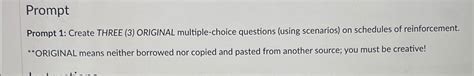 solved prompt 1 create three 3 ﻿original multiple choice