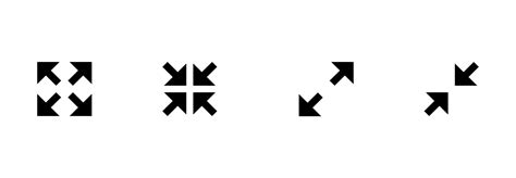 maximize and minimize screen buttons editable outline icons set