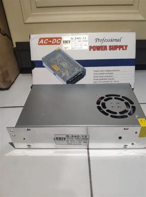 Power Supply 12v 20a Psu 12v 20a Smps Trafo Switching Power Kipas Lazada Indonesia