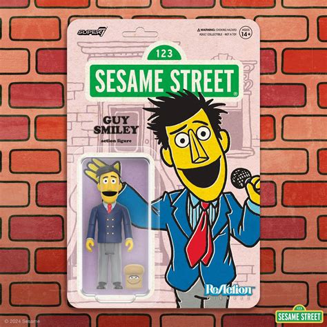 Sesame Street Guy Smiley With Bread 3 3 4 Inch Reaction Figures