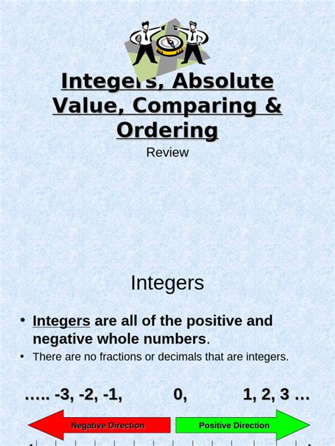 Integers Absolute Value Pdf Numbers Integer