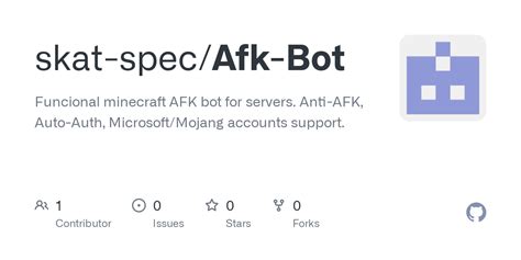 GitHub Skat Spec Afk Bot Funcional Minecraft AFK Bot For Servers Anti AFK Auto Auth
