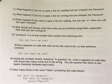 Solved 11 What Happens If You Try To Open A File For