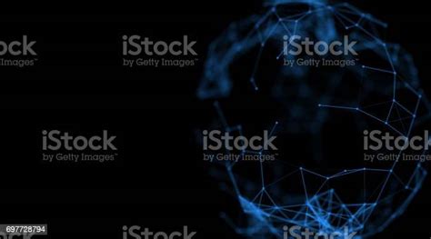 추상적인 기하학 표면 선 점 배경 디지털 기술과 바탕 화면 배경으로 사용 합니다 3 차원 렌더링 과학에 대한 스톡 사진 및 기타 이미지 Istock