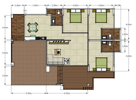 แบบบ้านโมเดิร์นชั้นเดียวครอบครัวหลายวัย Md18 แบบบ้านโมเดิร์น แปลนบ้าน แบบก่อสร้างสไตล์โมเดิร์น