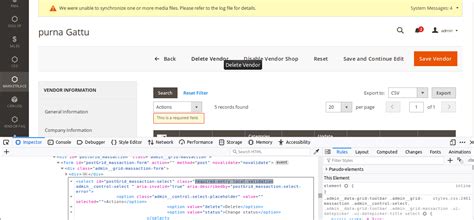 Magento2 Grid Mass Action Getting Required Entry Class Magento