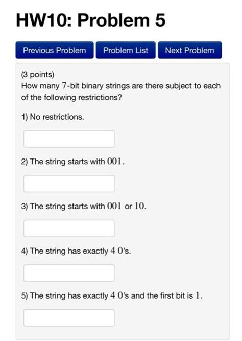 Solved Hw10 Problem 5 Previous Problem Problem List Next