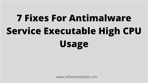 Software Test Tips On Linkedin 7 Fixes For Antimalware Service