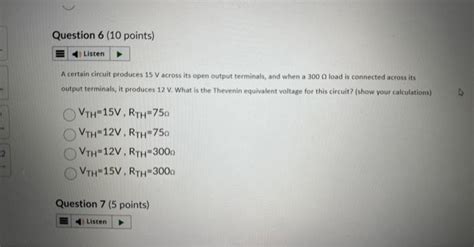 solved a certain circuit produces 15 v across its open