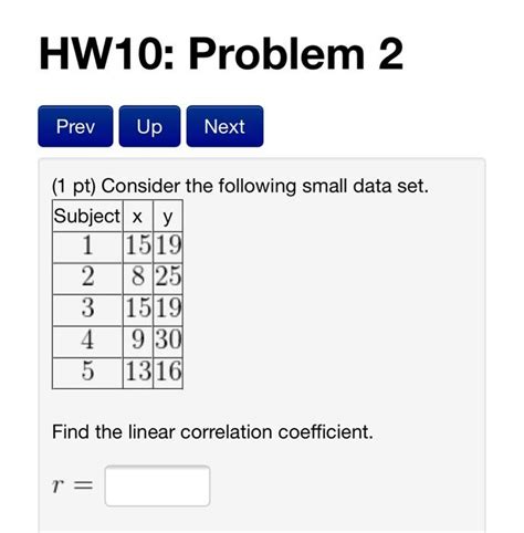 Solved HW10 Problem 13 Prev Up Next 1 Pt For The Chegg Com