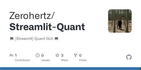 GitHub Zerohertz Streamlit Quant Streamlit Quant GUI