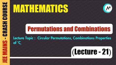 permutations and combinations l3 jee crash course lecture 21