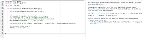 Solved An Integer Object Will Be Passed To Your Method Chegg