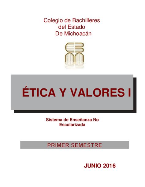 Pdf Colegio De Bachilleres Del Estado De Michoacán