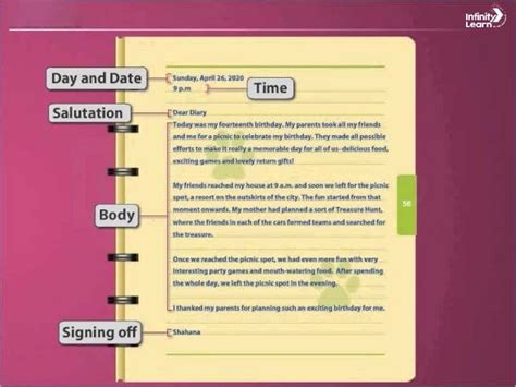 Diary Entry For Class 9 In English