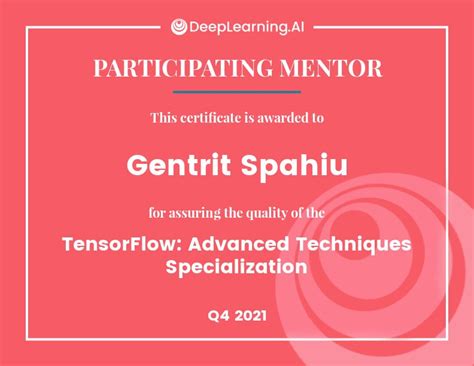 Gent S On Linkedin Ai Deeplearning Tensorflow Tfat Coursera