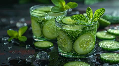 Refreshing Cucumber Skincare Premium Ai Generated Image