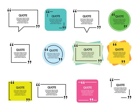 Quote Box Frame Big Set 24760537 Vector Art At Vecteezy