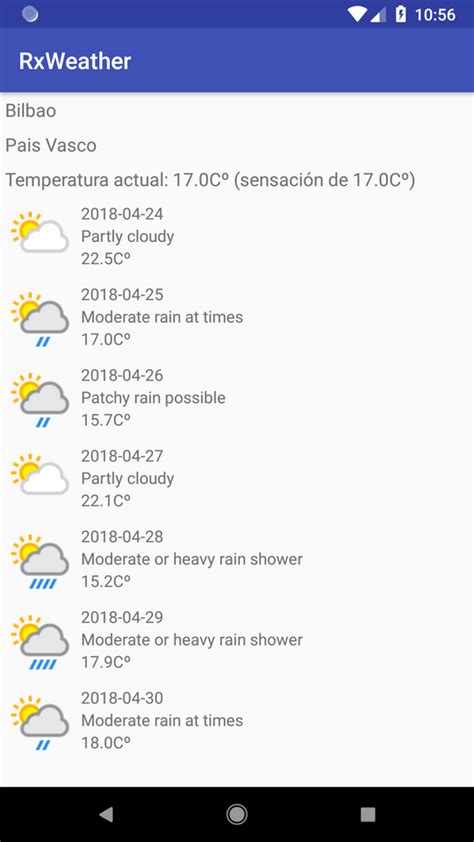 Github Irontecrxweather Android Android Weather Forecast App Made With Rxandroid Retrofit