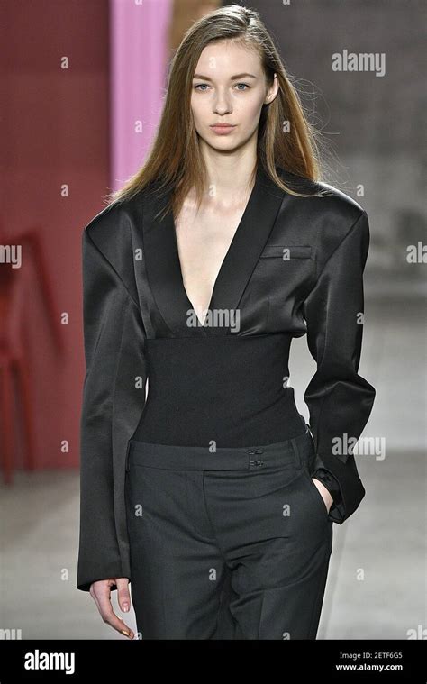 Model Ala Sekula Walks On The Runway During The Tibi Womenswear Fashion