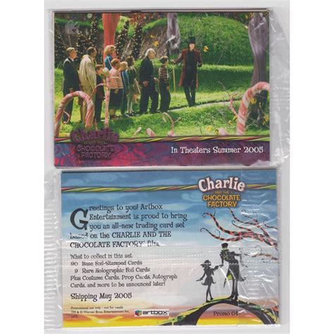 Catcf Charlie And The Chocolate Factory 4 Card Sealed Promo Card From