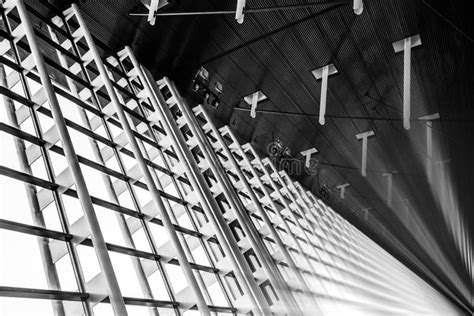 Beautiful Metal Structure Of Interior In The Large Building Stock Image Image Of Beautiful