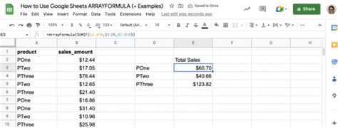 How To Use Google Sheets ARRAYFORMULA Examples Layer Blog