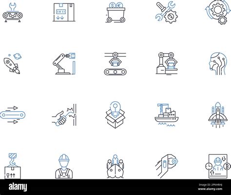 Technical Line Icons Collection Innovation Precision Expertise