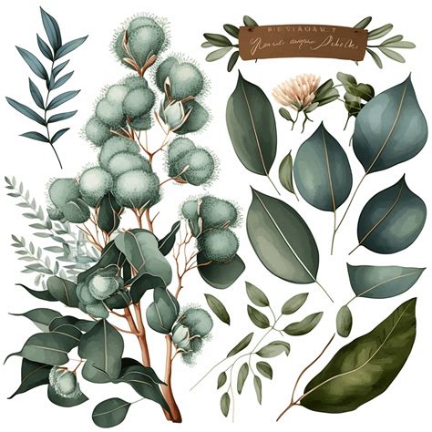 Free Eucalyptus Clipart Masterbundles