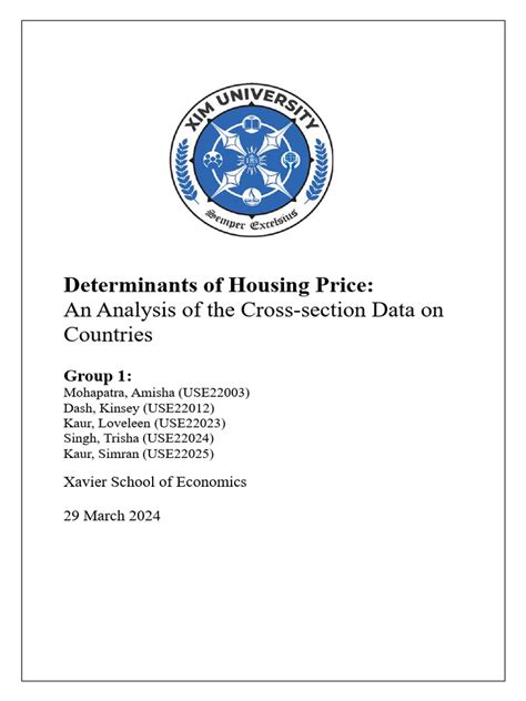 Econometrics Project Group 1 Pdf Cost Of Living Regression Analysis