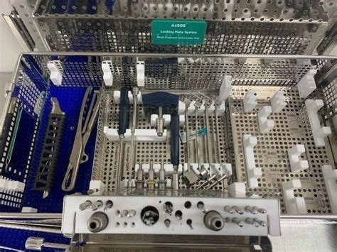 Used Stryker Axsos Small Fragment Instrument Tray Locking Plate System