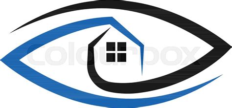 Real Estate Logo Concept Of Eye And House Vector Stock Vector Colourbox