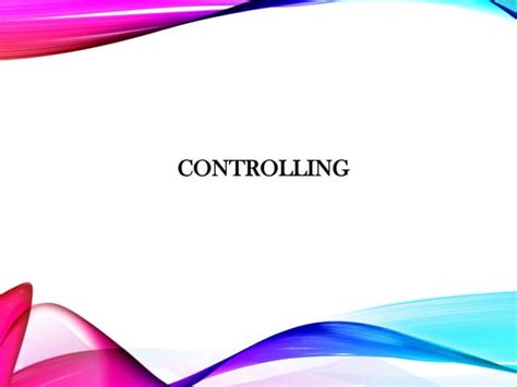 Controlling In Management Pptx