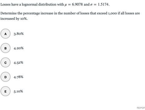 Solved Losses Have A Lognormal Distribution With U 69078
