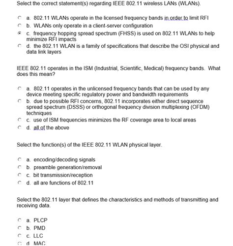 Solved IEEE Operates In The ISM Industrial Chegg Com