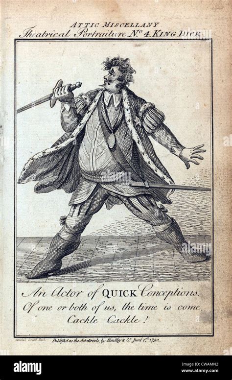 Humorvolle Karikatur Eines Schauspielers Darstellung Von Richard Iii In Shakespeares Henry Vi