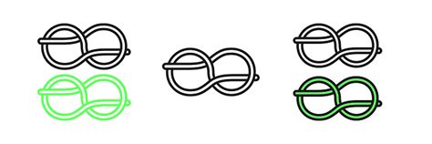 설정 라인 해상 로프 매듭 아이콘은 흰색 배경에 고립되어 있습니다 매듭으로 묶인 밧줄 벡터 고풍스런에 대한 스톡 벡터 아트 및 기타 이미지 Istock