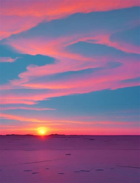 Premium Ai Image Sunset Landscape