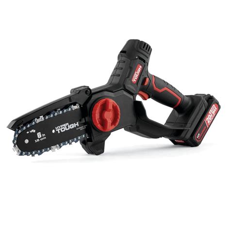 Hyper Tough 20 Volt 6 Inch Mini Chainsaw With Battery And Charger Ht1