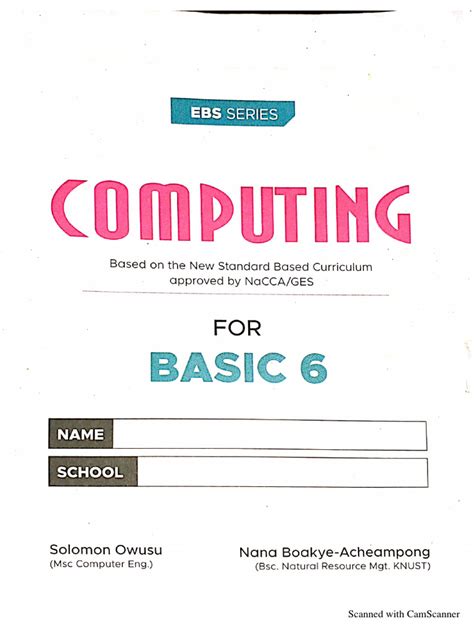 Computing Textbook For Basic Six Pdf