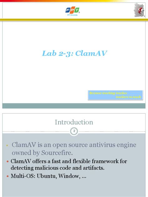 lab 2 3 clamav because teaching teaches teachers to teach download